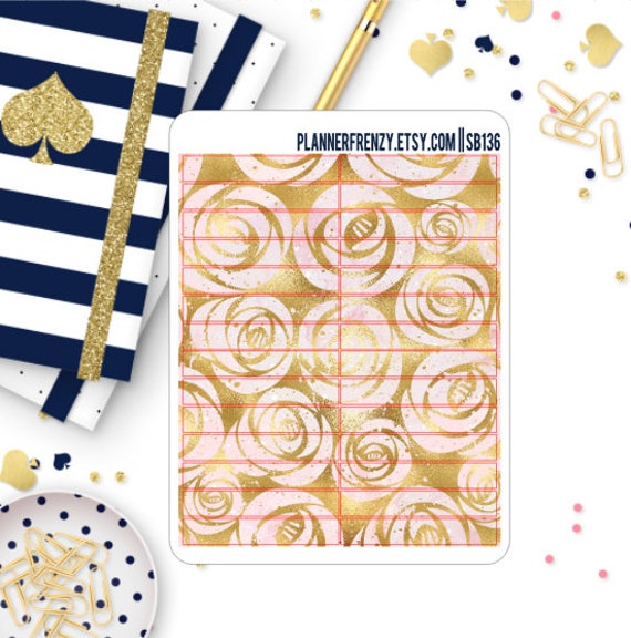 28 Rose Gold Header Planner Stickers SB136 | Etsy