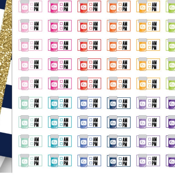 Prescription Planner Stickers - Etsy