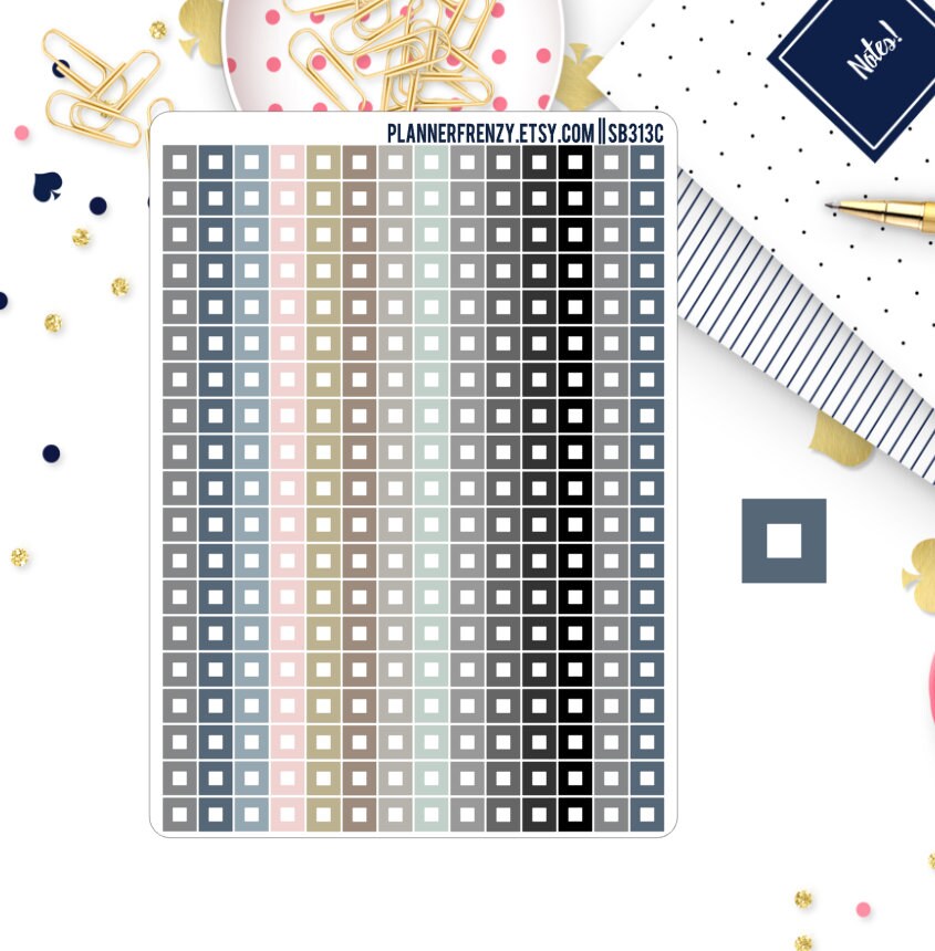 266 Mini Checklist Square Planner Stickers Choose your | Etsy