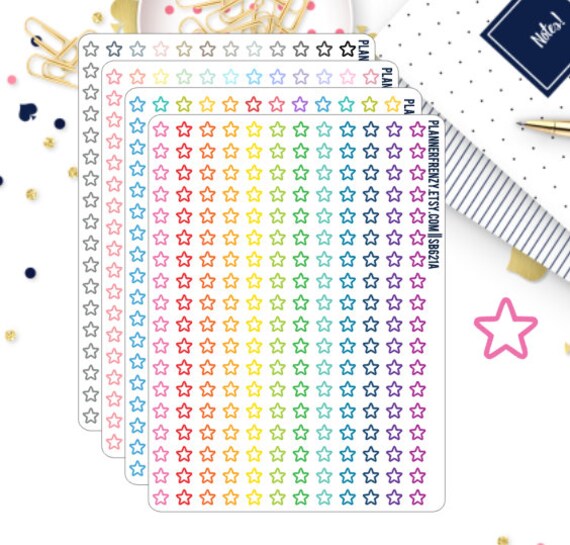 216 Individual Star Planner Stickers Choose Your Sheet - Etsy