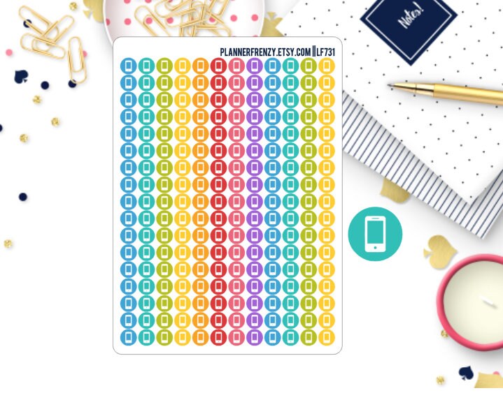204 Tiny Cell Phone Icon Planner Stickers Choose Your Sheet - Etsy