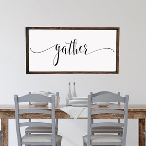 Gather Sign | Dining Room Sign | Large Gather Sign | Dining Room Wall ...