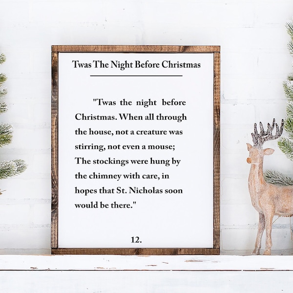 Twas the Night Before Christmas Sign - Etsy