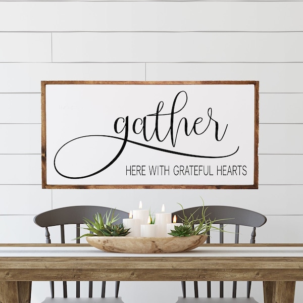 Gather Sign - Etsy