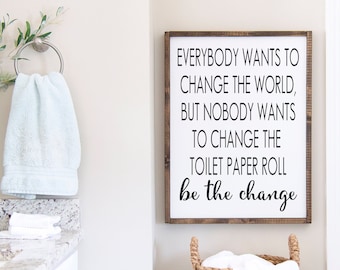 Funny Karma Bathroom Sign Toilet Paper Sign, Funny Bathroom Signs ...