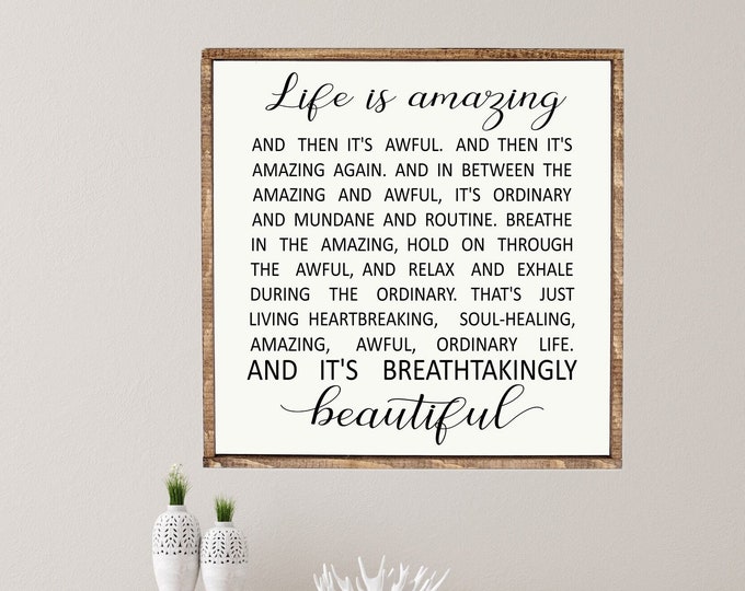 Life is Amazing Vinyl Stencil, L.R. Knost Vinyl Stencil, Life is ...