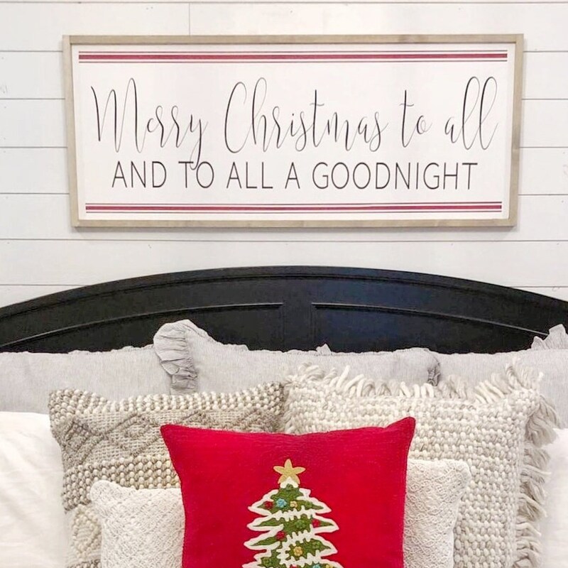 Merry Christmas Wall Sign - Etsy