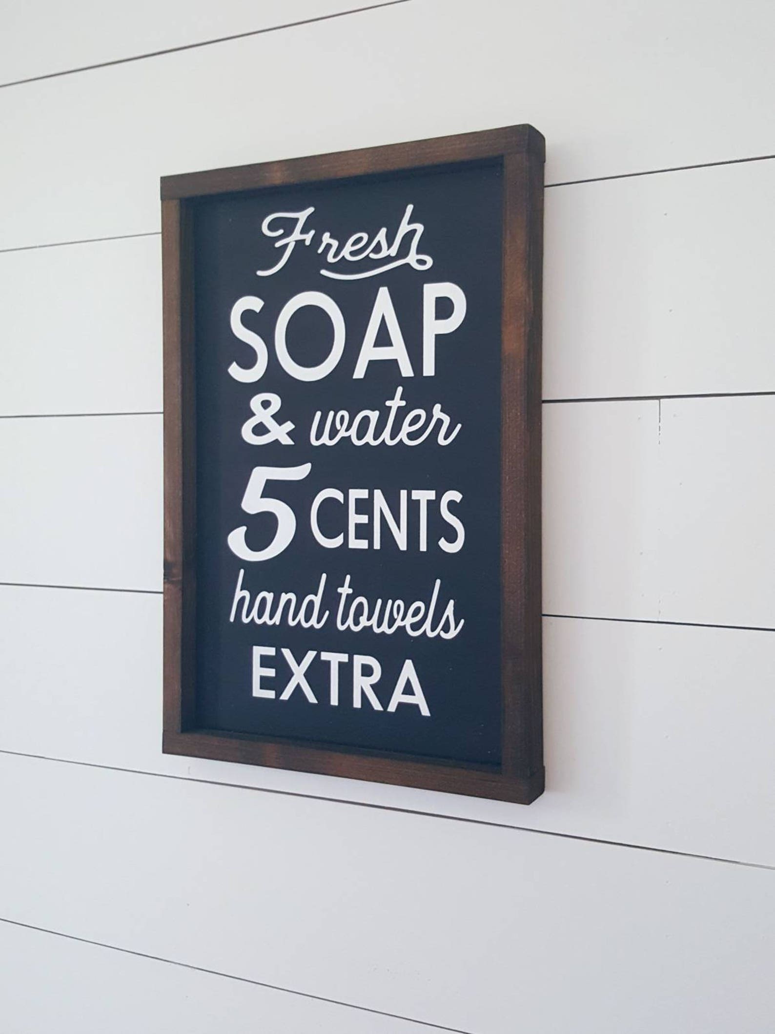 Fresh Soap and water sign wood bathroom sign Farmhouse | Etsy