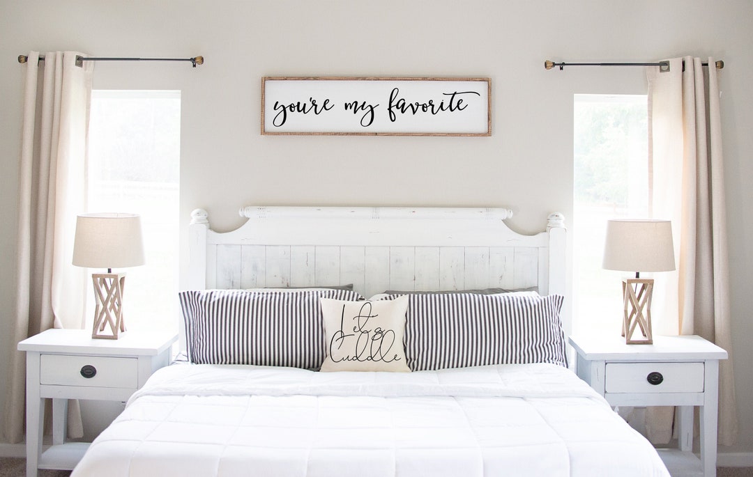 You're My Favorite, Primary Bedroom Sign, Framed Wood Sign, Bedroom ...