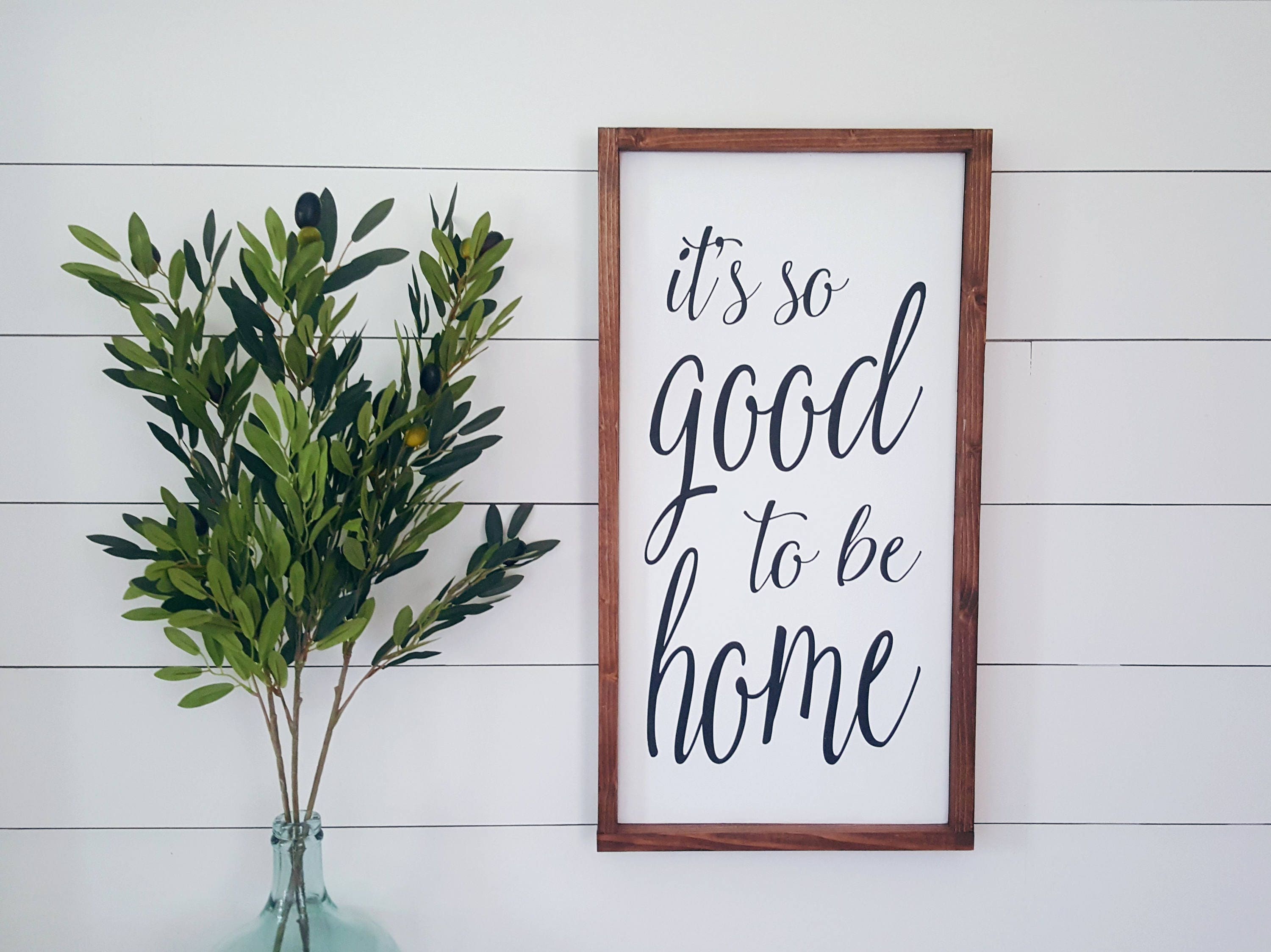It's so Good to Be Home Wood Framed Sign, Painted Home Quote - Etsy