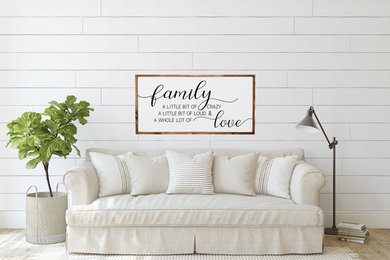 Framed Family Quote Wood Sign, Home Decor - Etsy