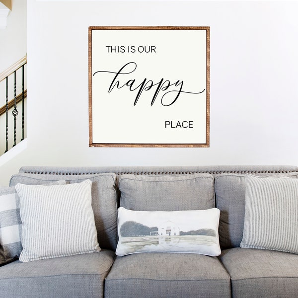 Our Happy Place Sign - Etsy