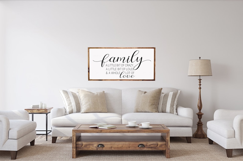 Framed Family Quote Wood Sign, Home Decor - Etsy