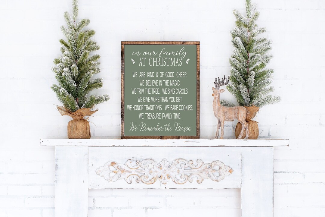 Family Christmas Rules Sign | Holiday Wood Wall Decor - Etsy