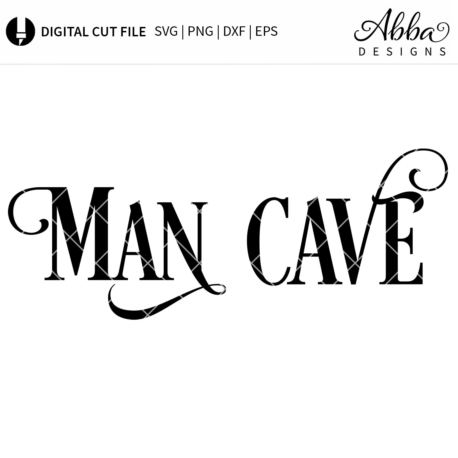 Man Cave - SVG-EPS-PNG - Cricut-sihouette-brother Scan N Cut-cut File ...