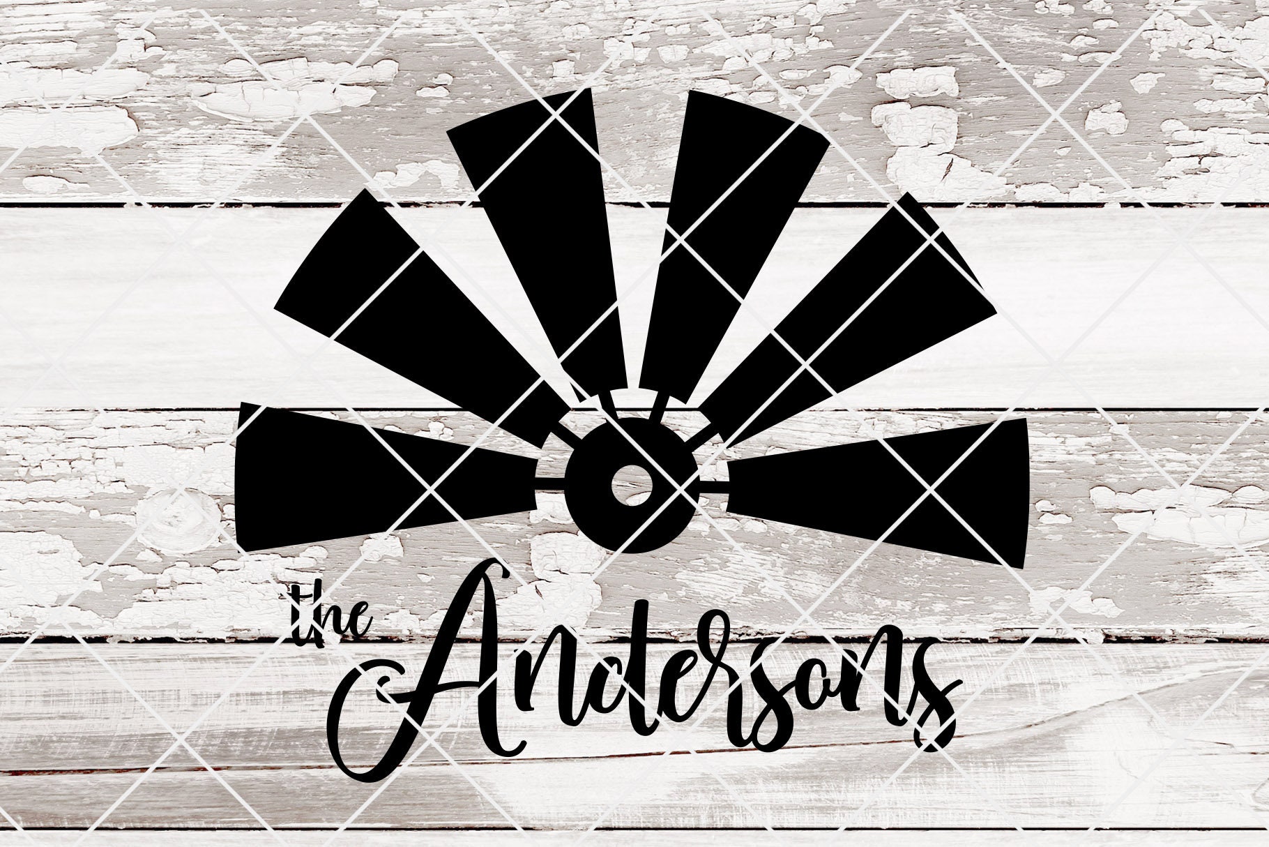 Farmhouse Half Windmill Customize SVG - Farmhouse SVG - Rustic Windmill ...