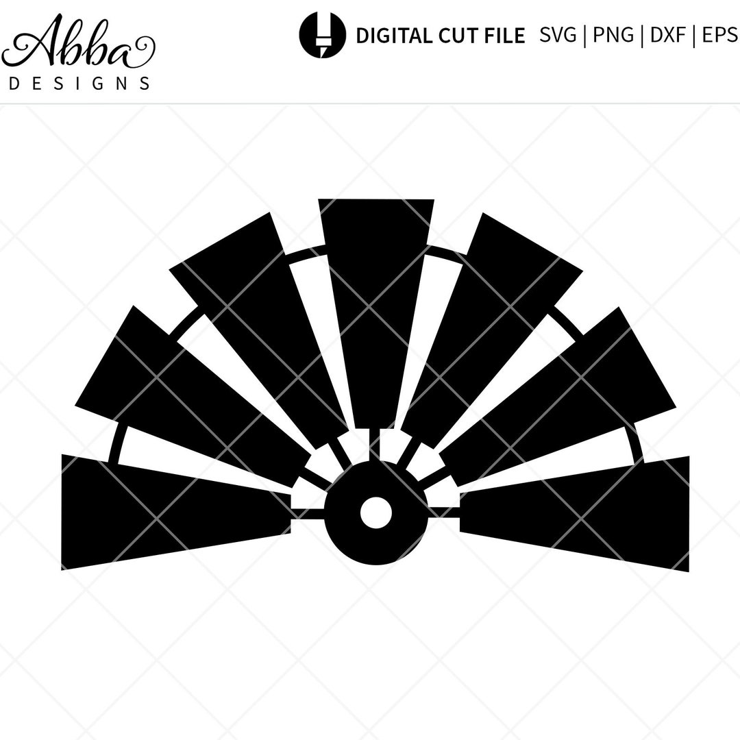 Farmhouse Half Windmill Line SVG - Farmhouse SVG - Rustic Windmill ...