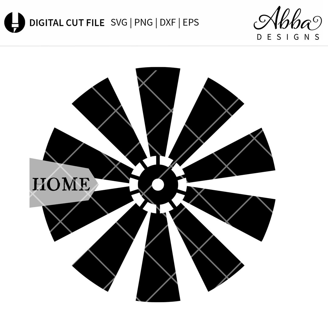 Farmhouse SVG File- Rustic Farmhouse Windmill - Cut File - Etsy