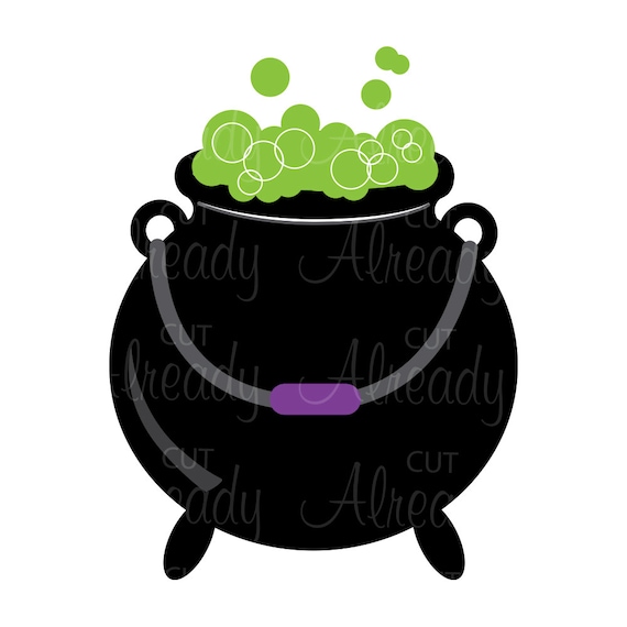 Cauldron SVG and PNG Halloween Cauldron cut file Instant | Etsy