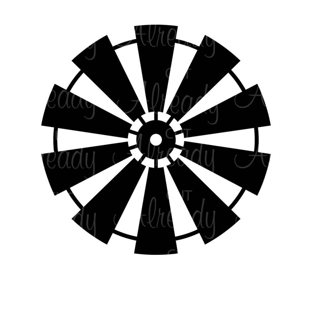 Farmhouse Windmill 2 SVG - Farmhouse SVG - Rustic Farmhouse - Digital ...