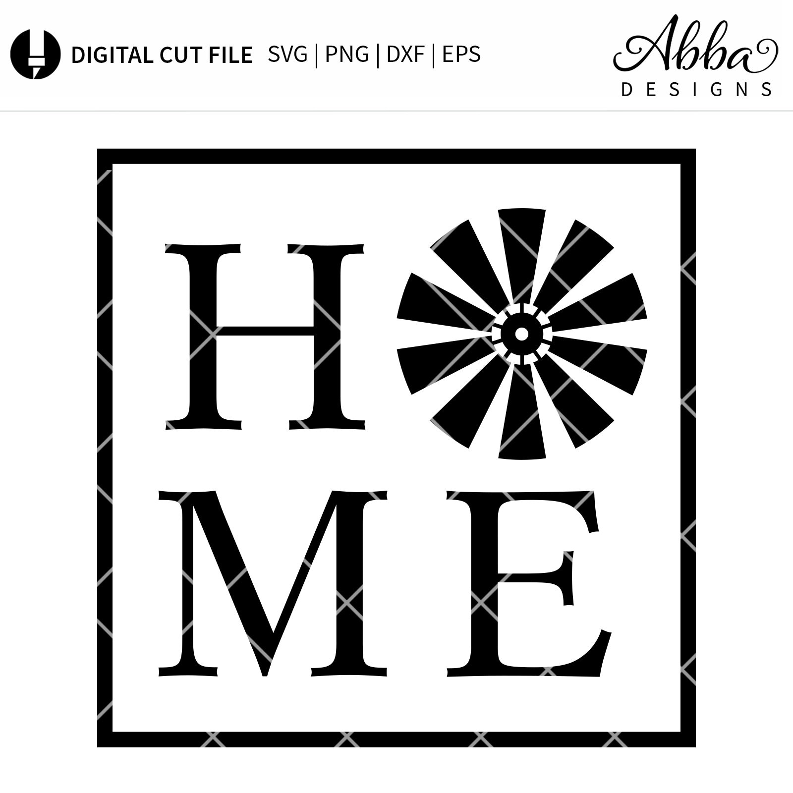 Farmhouse Home Windmill Square SVG Farmhouse SVG Rustic Windmill Blades ...