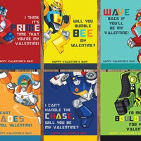 I Like You a BOT | Robot Watercolor VALENTINE Tag - Etsy