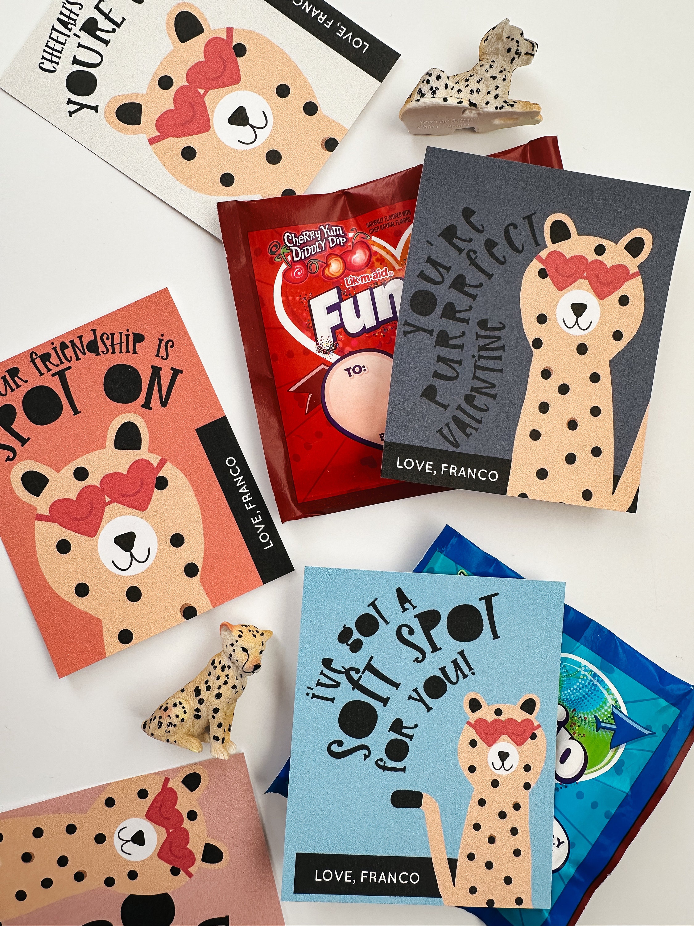 CHEETAH VALENTINE'S Day Cards || Valentine || Cheetah || Animal ...