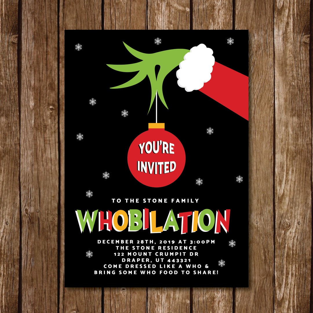 Grinch Party Whobilation Mount Crumpit Christmas Party Winter Party the ...