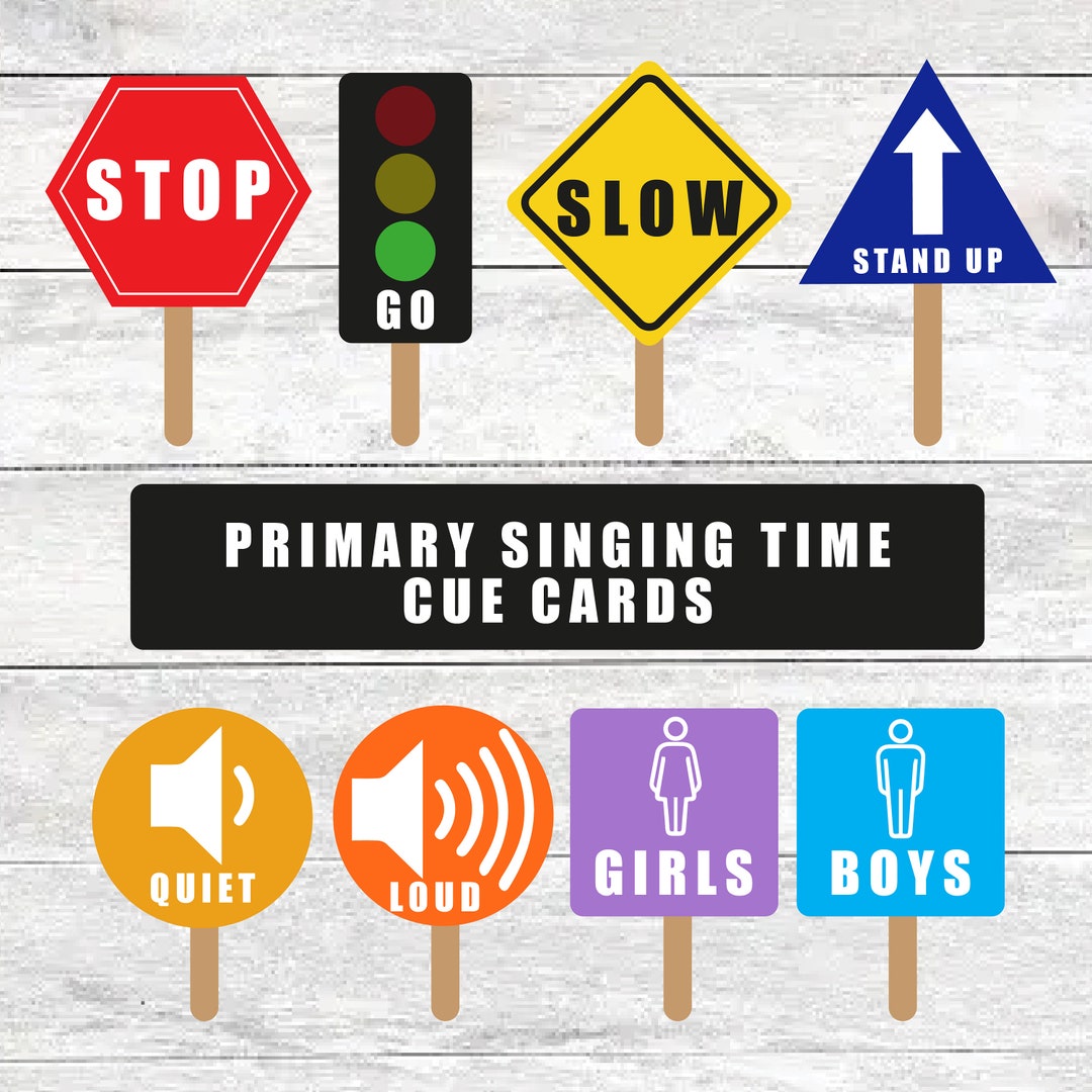 PRIMARY SINGING TIME Cue Cards || Singing Time Idea || Primary Singing ...