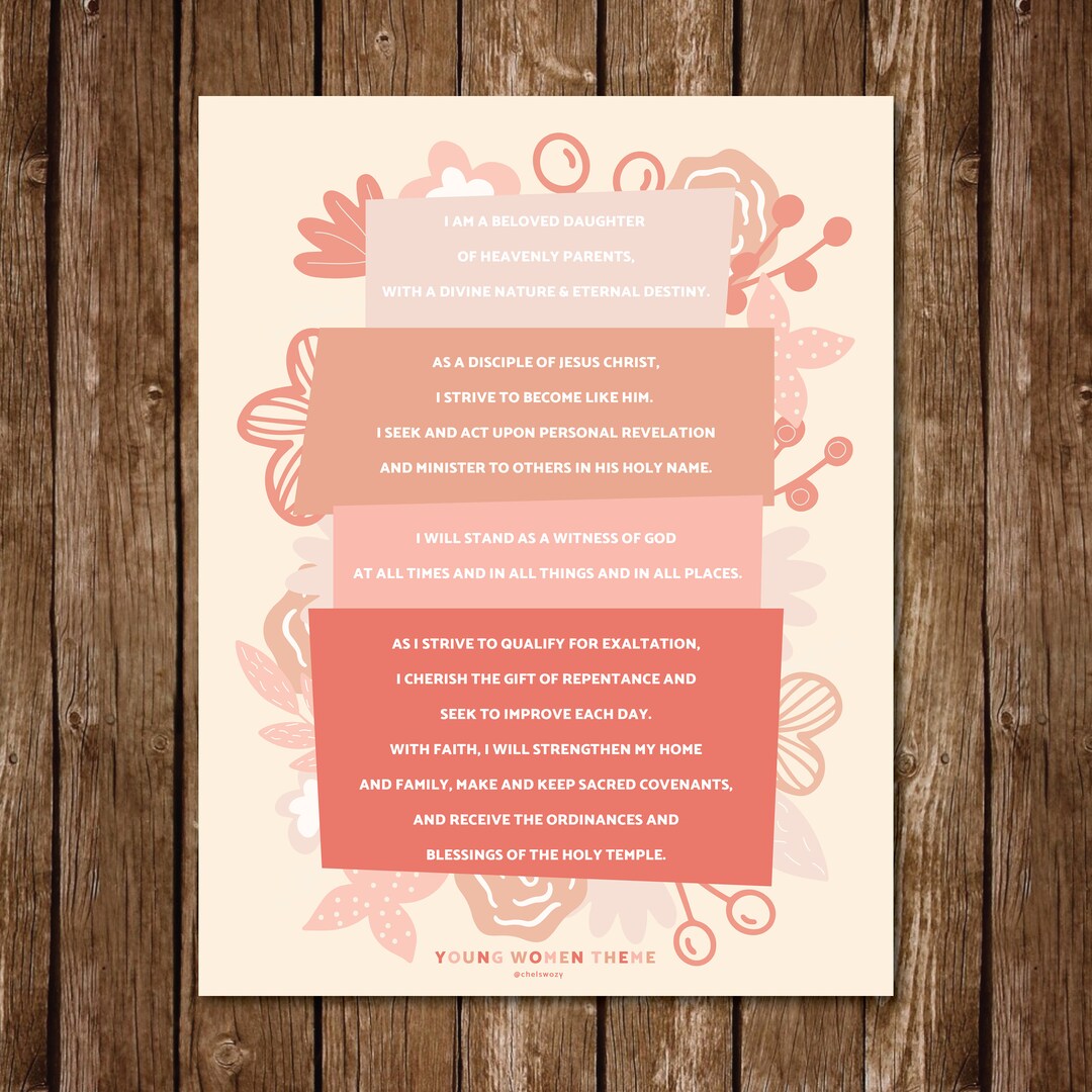 NEW YW Theme || YW Theme || Poster || Digital Download - Etsy