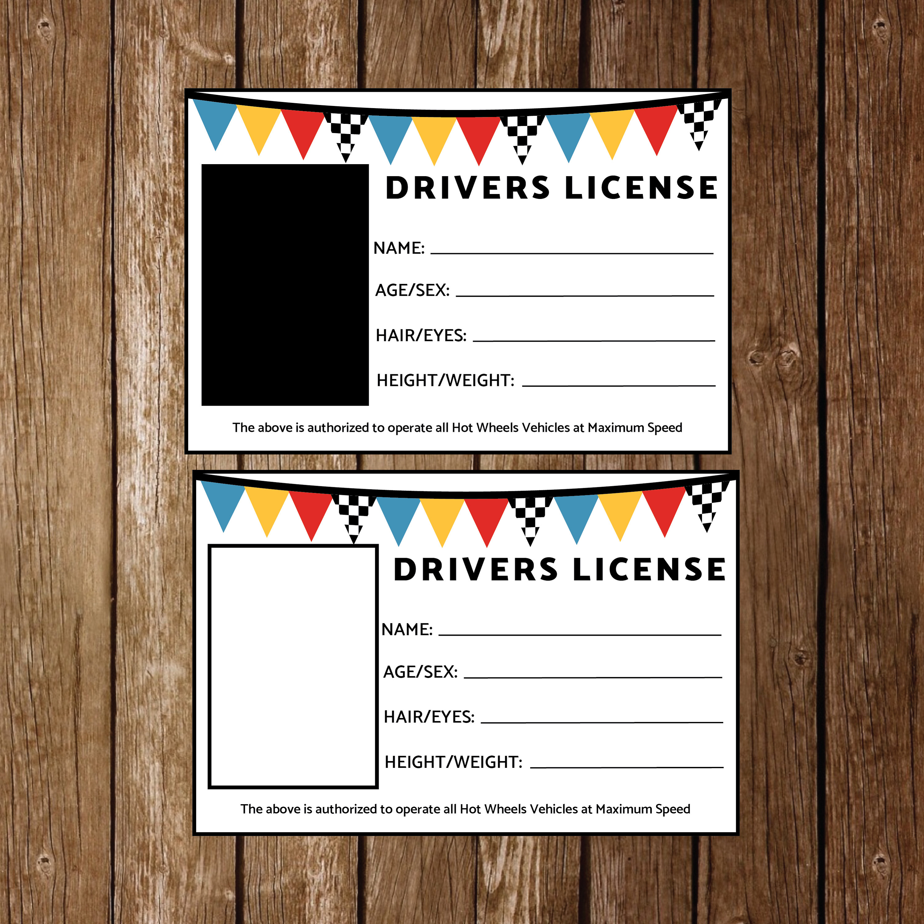 DRIVERS LICENSE Hot Wheels License Car Party Race Cars Birthday Party ...