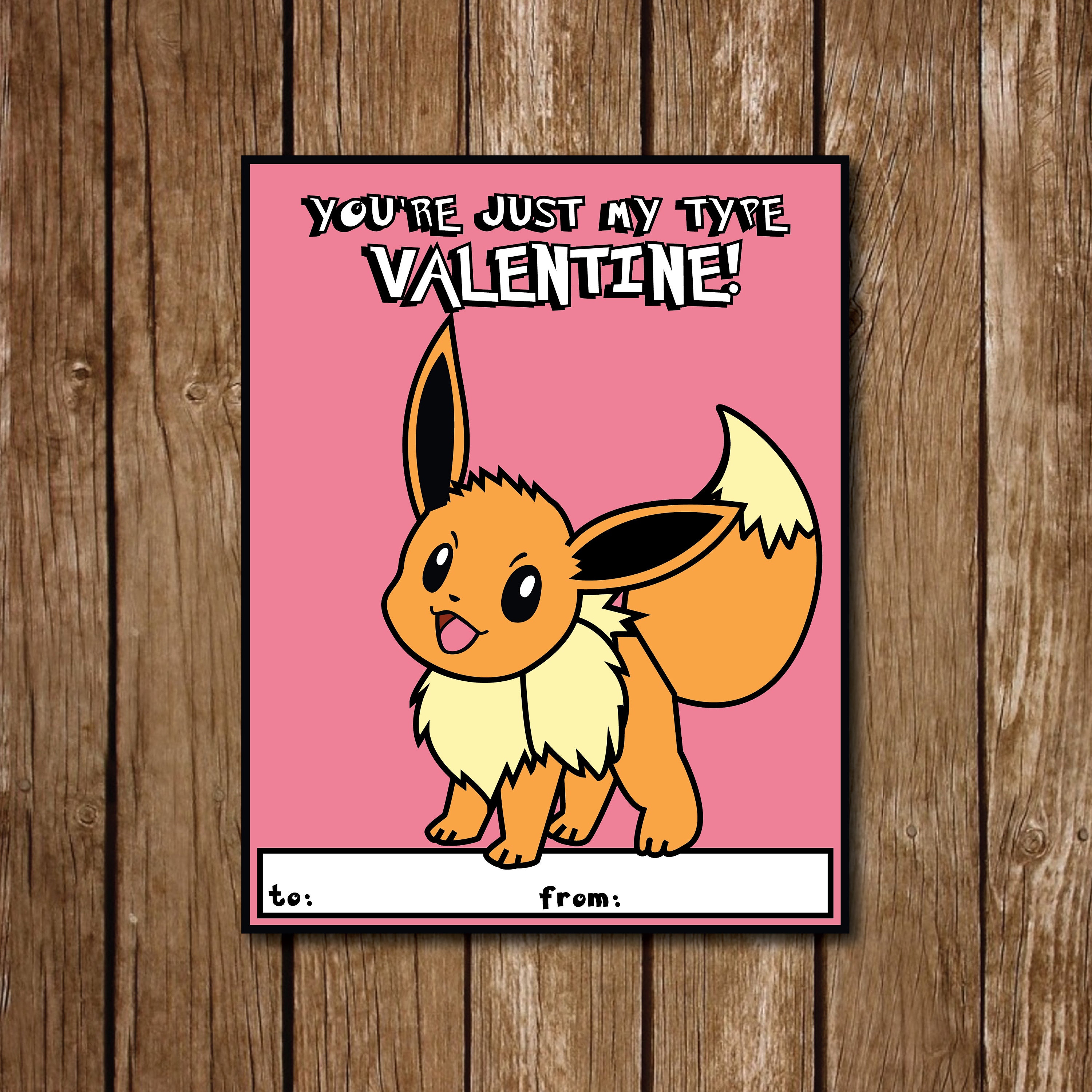 POKEMON Valentine's Day Cards Pikachu Charzard | Etsy