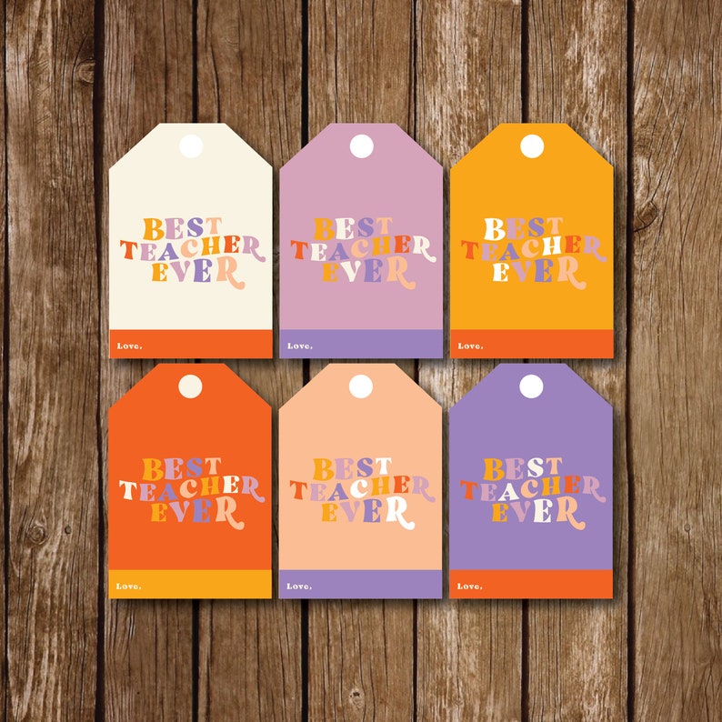 BEST TEACHER EVER Teacher Appreciation Tag Teacher Gift - Etsy
