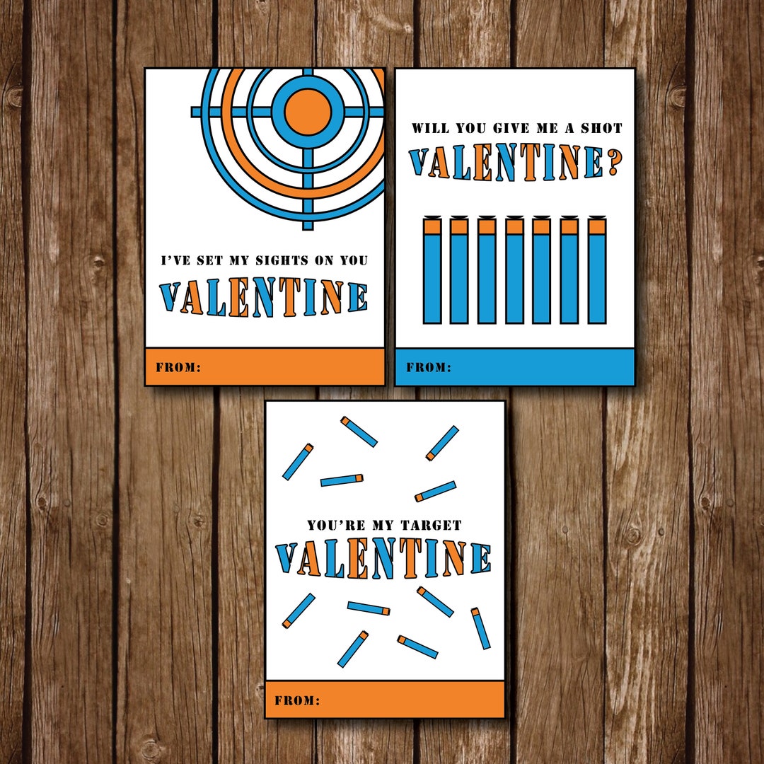 NERF VALENTINE'S Day Cards || Nerf Gun || Nerf Bullet || Target || Give ...