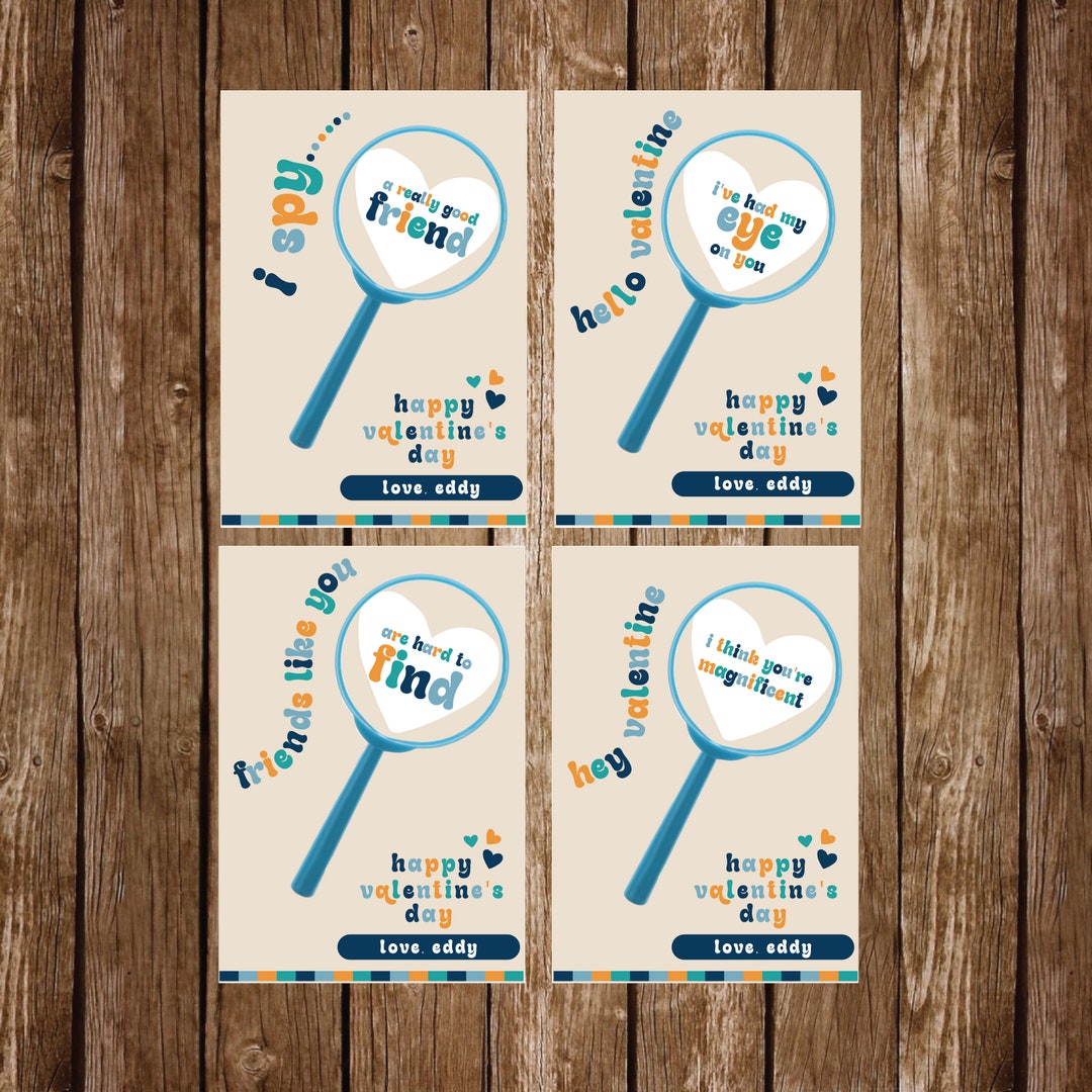 Magnifying Glass Valentine Cards || Valentine's Day Card || Valentine's ...
