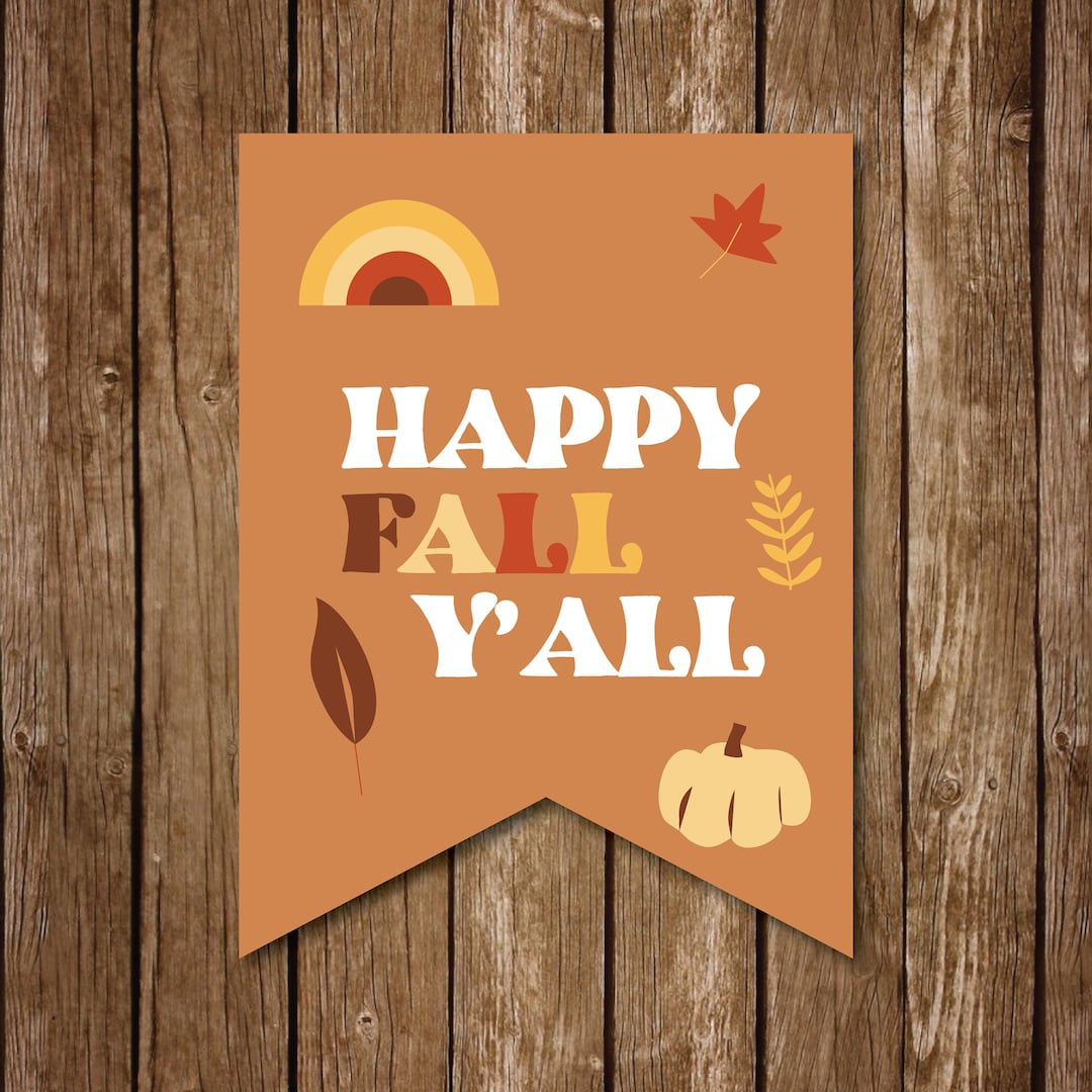 Happy Fall Y'all || Gift Tag || Quarantine Gift || Fall - Etsy