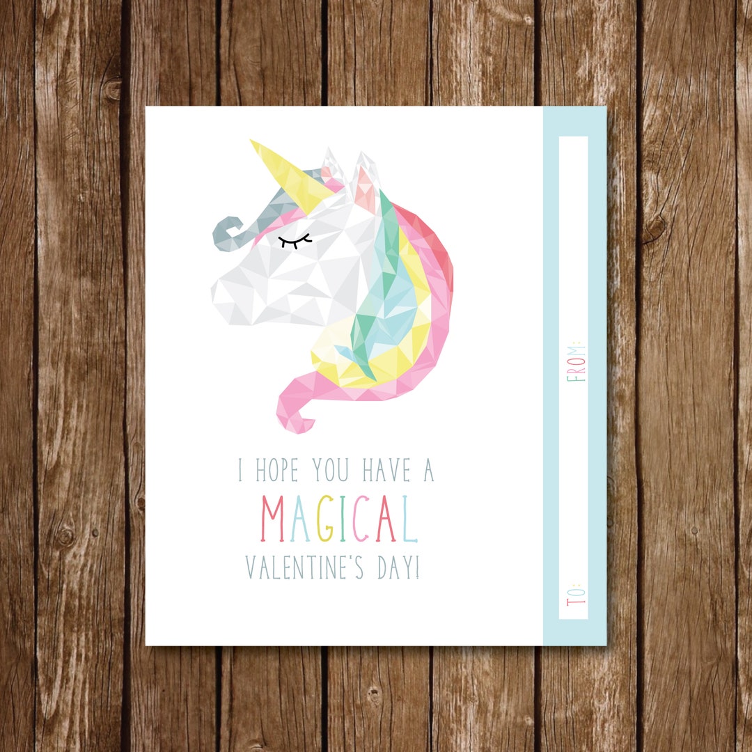 Unicorn Valentine's Day Cards || Unicorn Magic || I Hope You Have a ...
