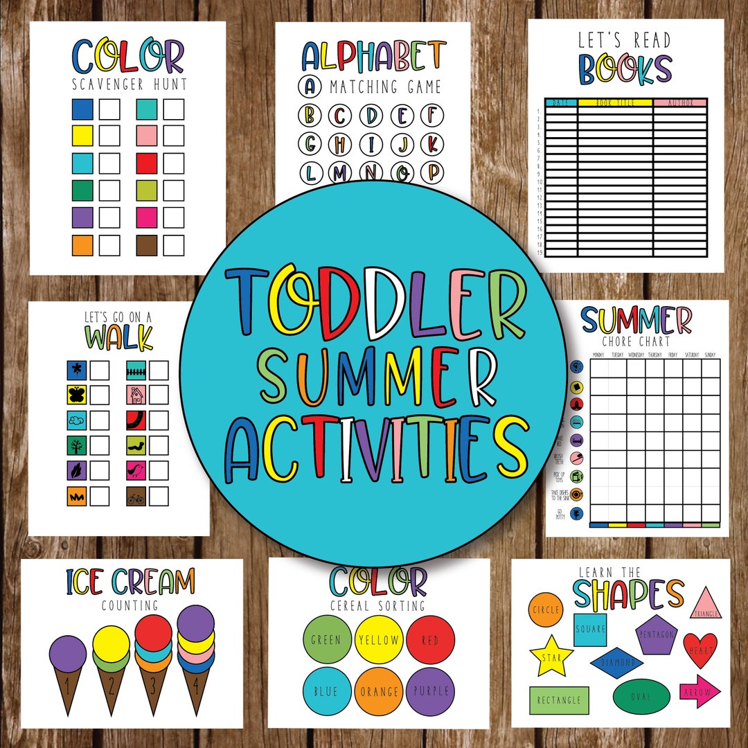 TODDLER SUMMER ACTIVITIES || Counting, Letters, Shapes, Colors, Nature ...