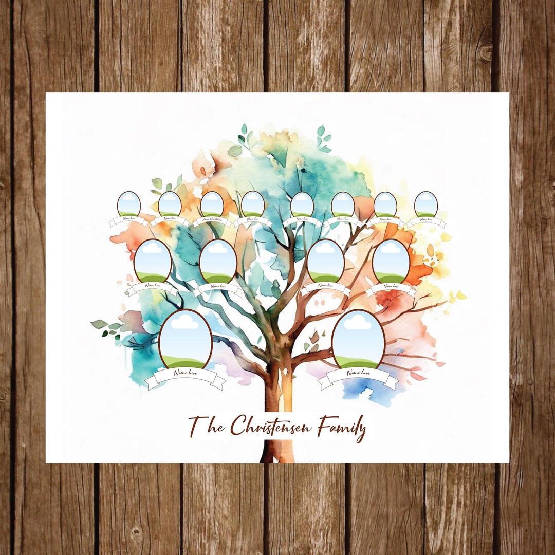 Instant Editable FAMILY GENEALOGY TREE || Digital File || Instant ...