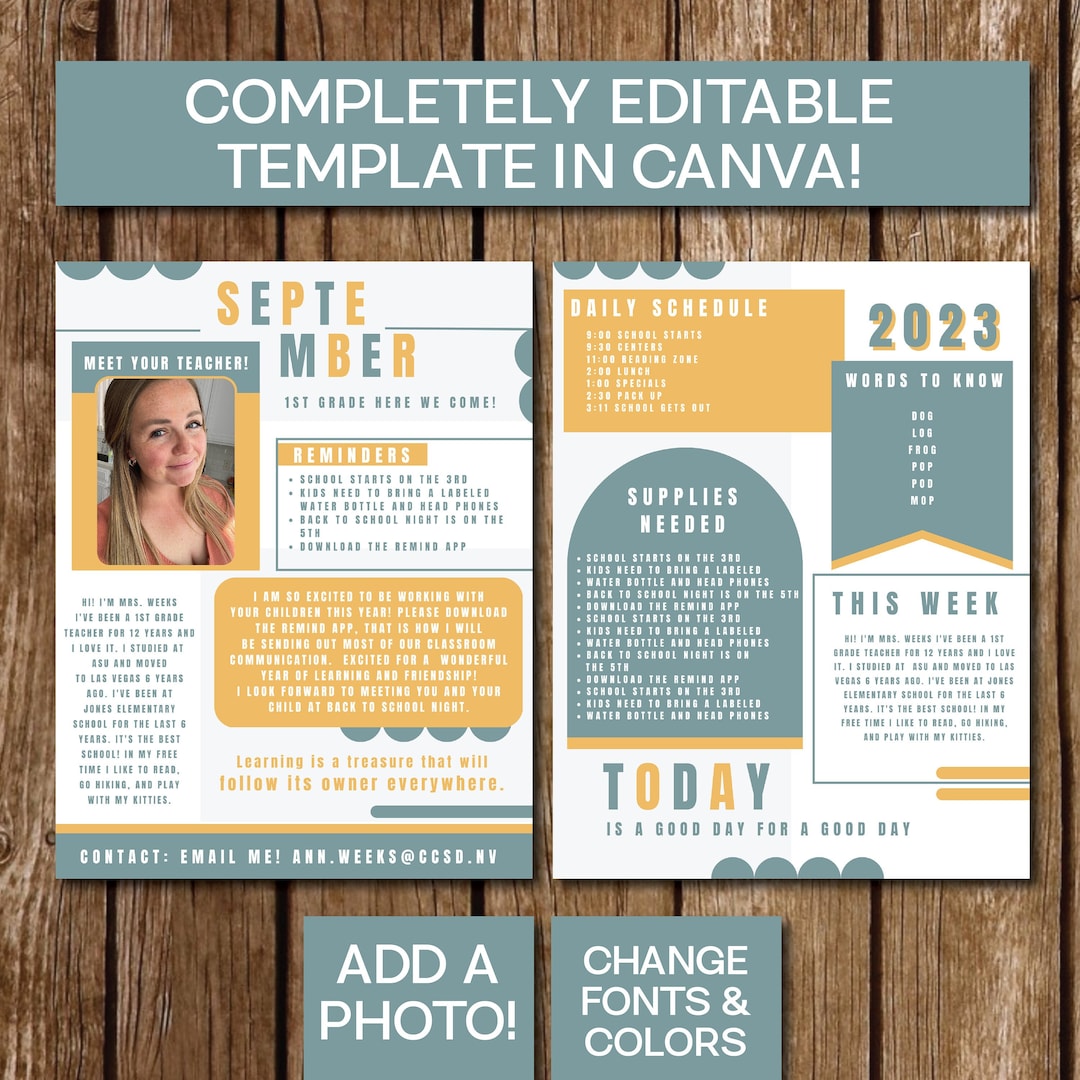Completely Editable CANVA Newsletter || Editable Newsletter || Edit ...