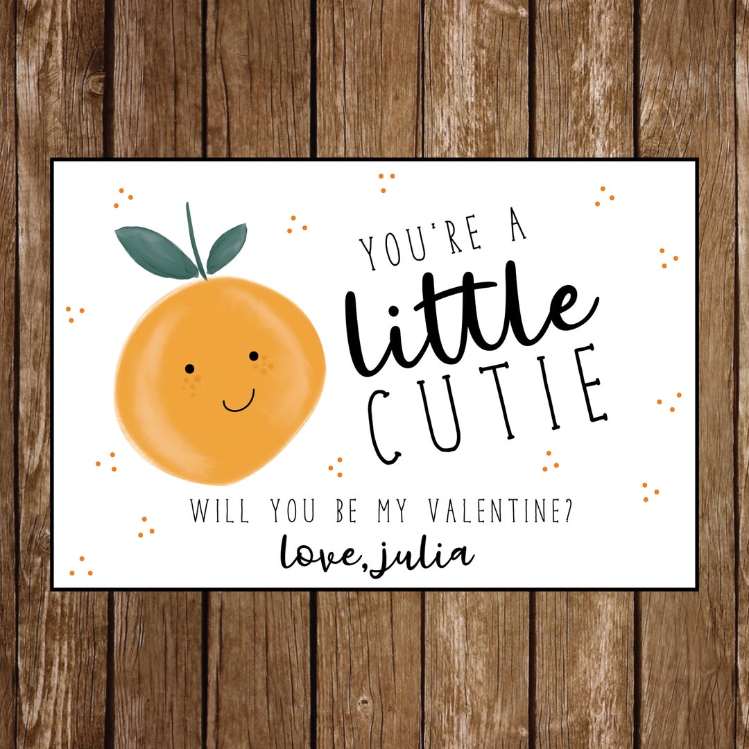 Little Cutie Valentine's Card You Are a Little Cutie Will You Be My ...