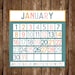HOMESCHOOL Wall Calendar || Months, Days, Letters, Numbers, Weather ...