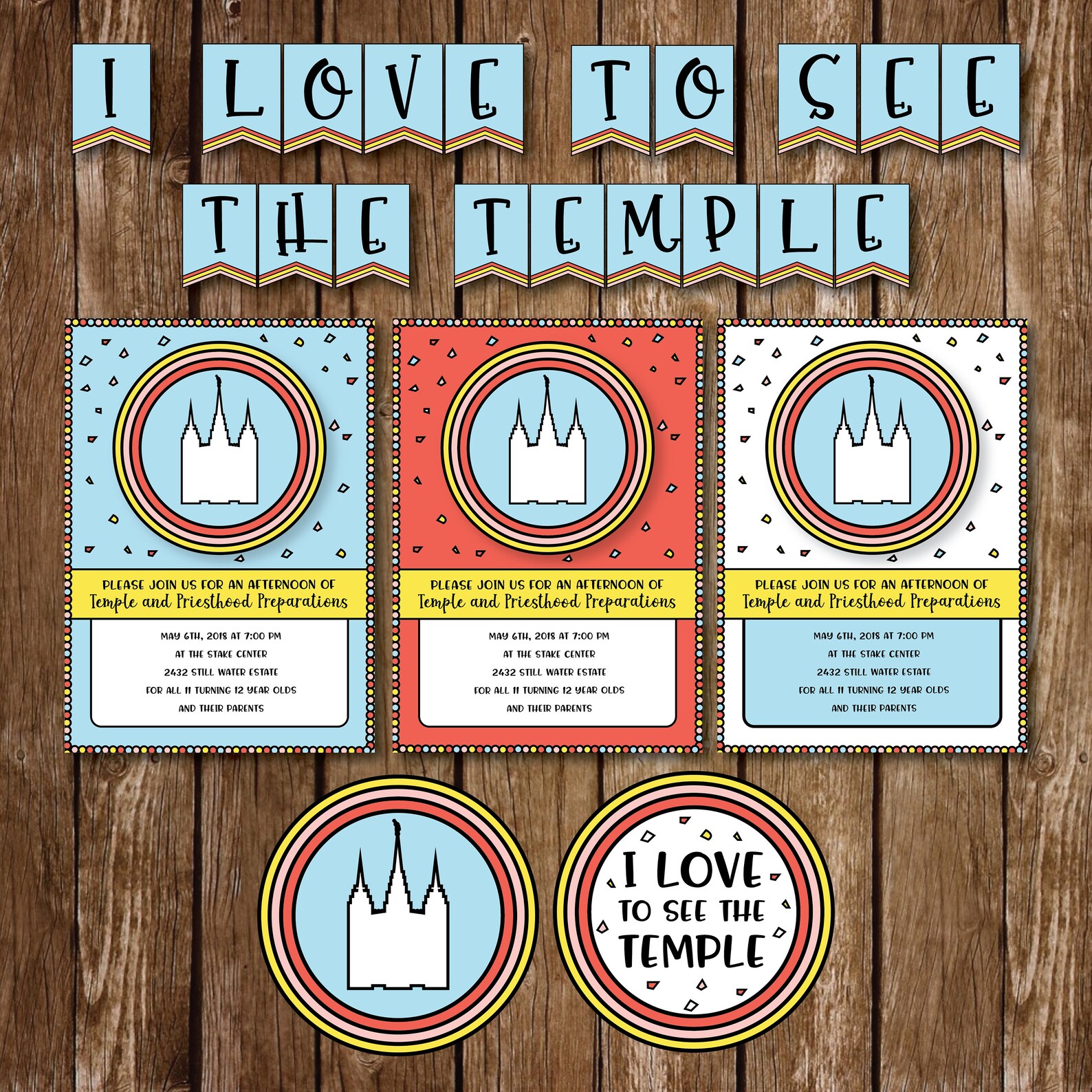 Temple and Priesthood Preparation Invite & Decor || Primary 2019 Theme ...