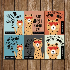 CHEETAH VALENTINE'S Day Cards || Valentine || Cheetah || Animal ...