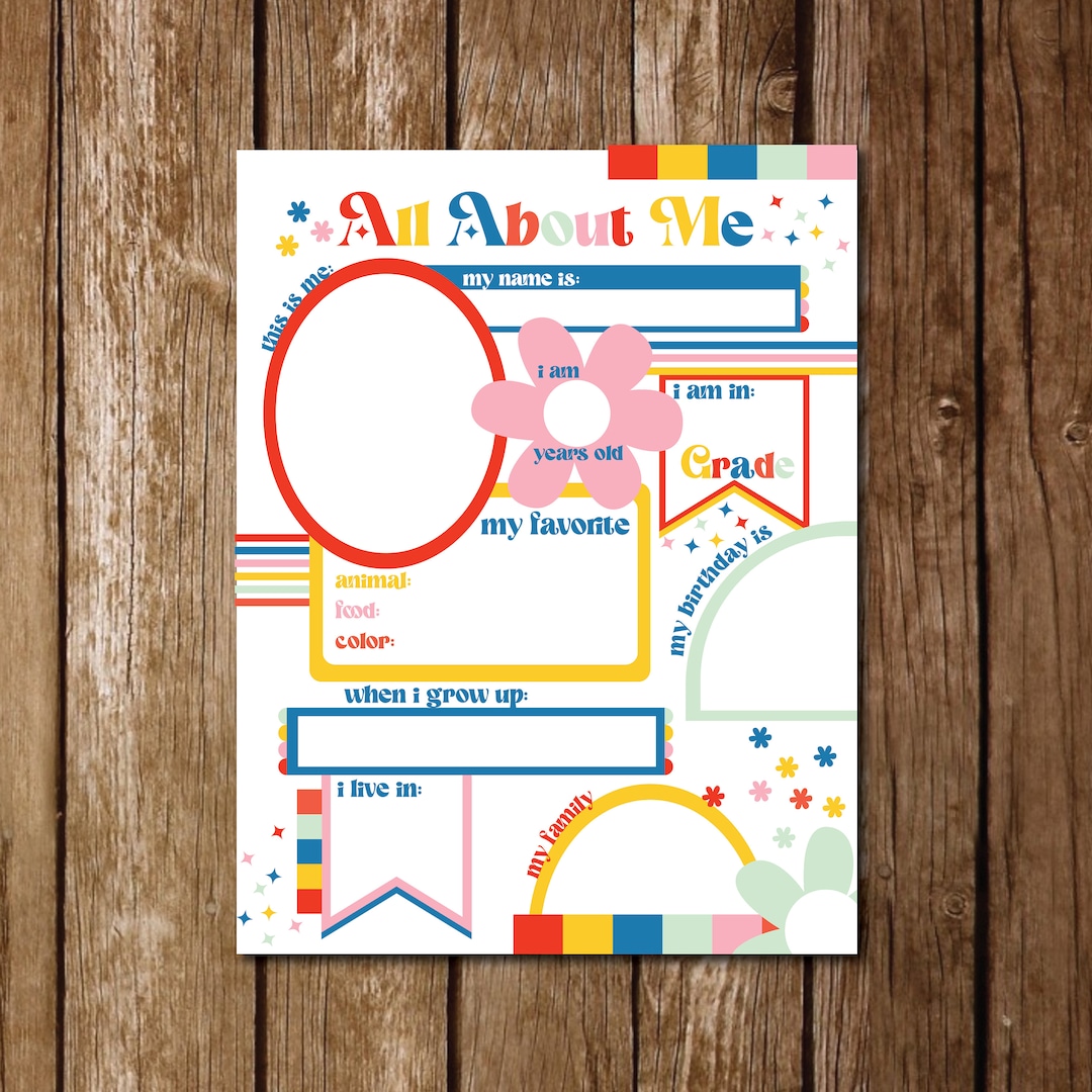 ALL ABOUT ME || Student of the Week || Star Student Sheet || Student ...