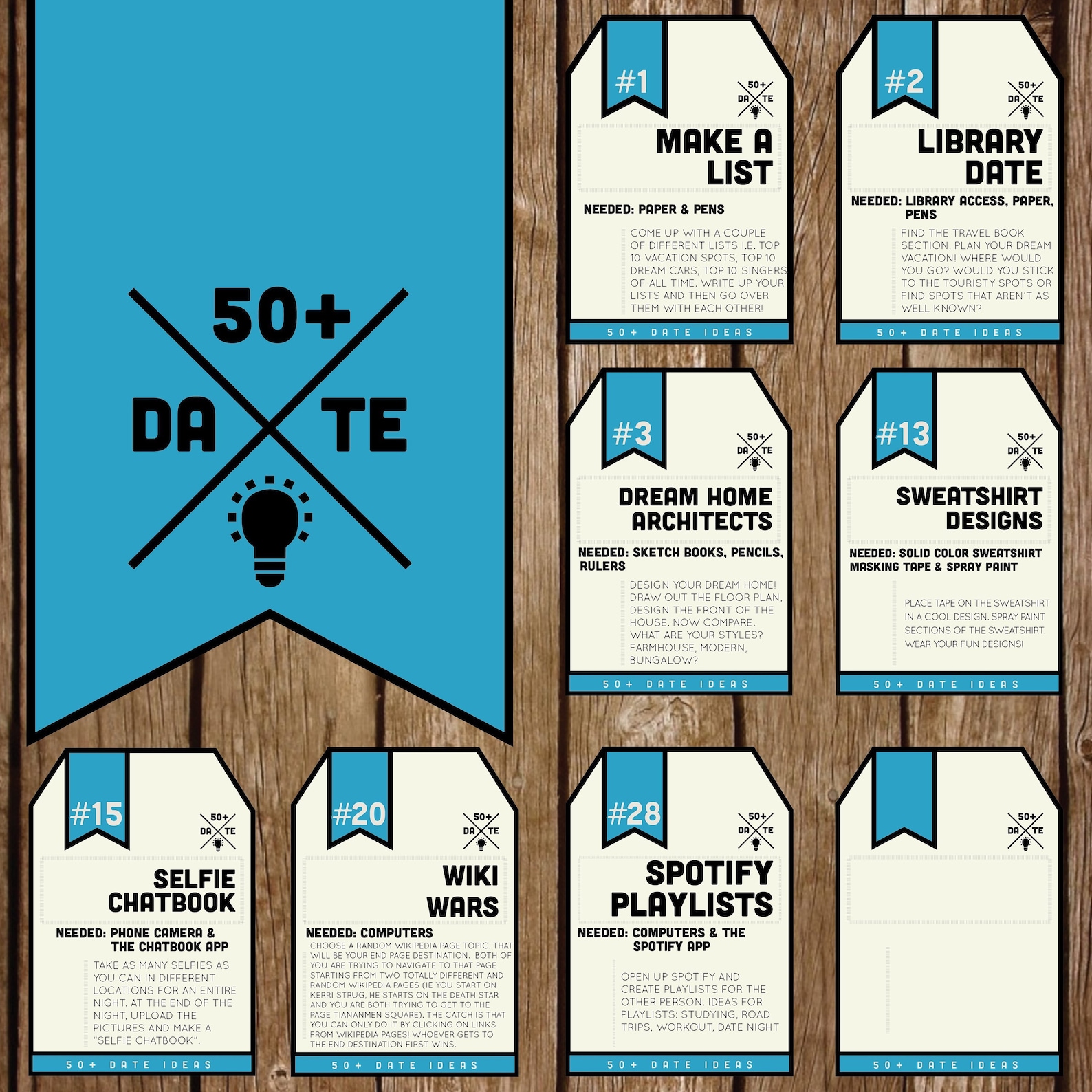 50+ DATE IDEAS || Pre-planned Date Ideas for 2019 || Editable || Date ...