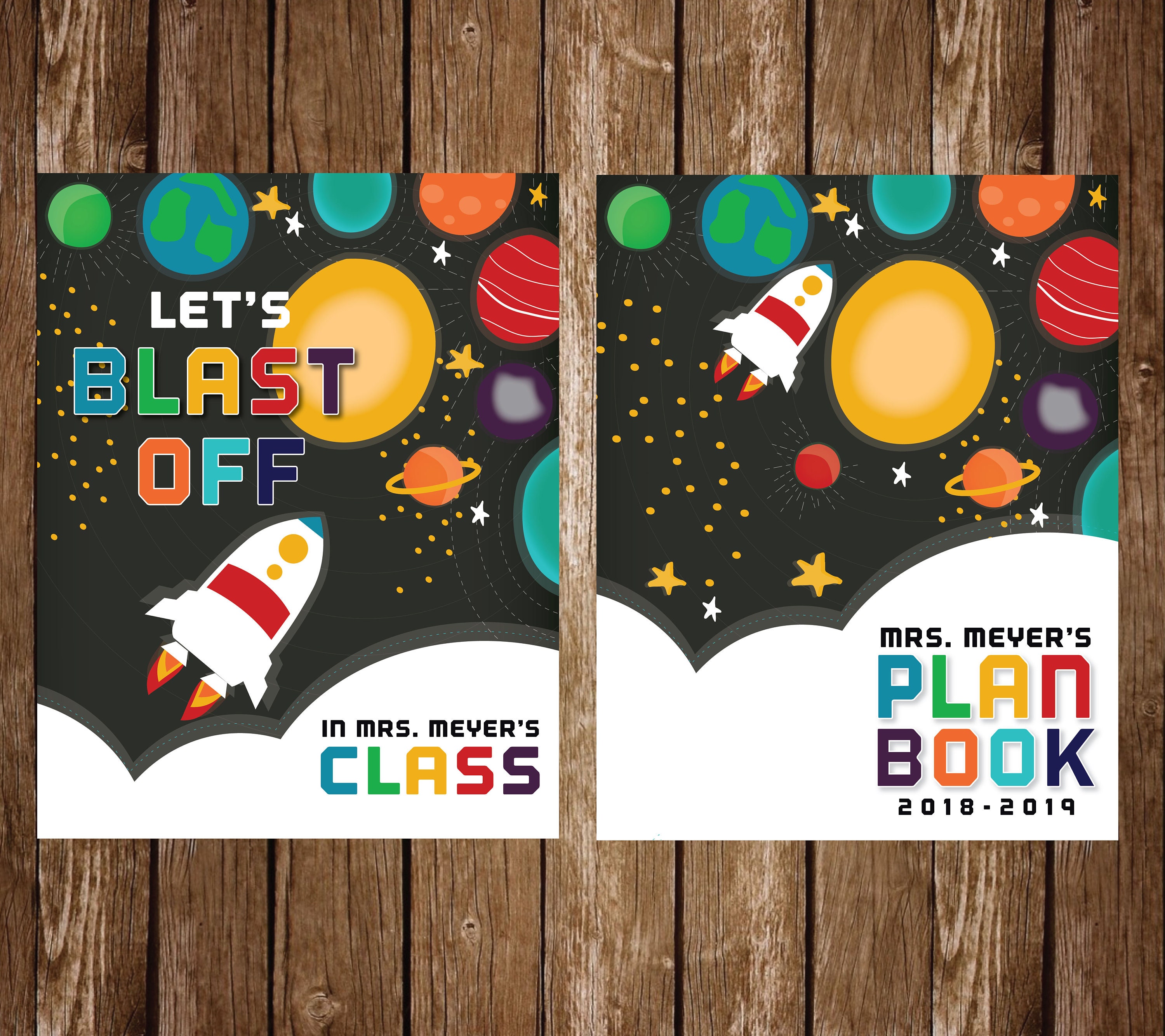 SPACE CLASSROOM THEME Let's Blast Off Teacher's | Etsy
