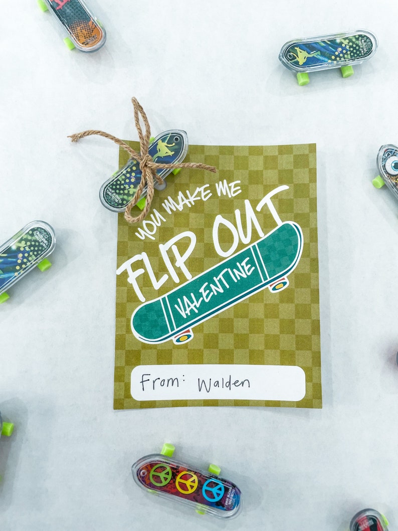 SKATE BOARD VALENTINE'S Day Cards Skate Board Tech - Etsy