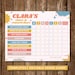 CHORE & REWARD CHART Canva Template Completely Editable Family Chore ...