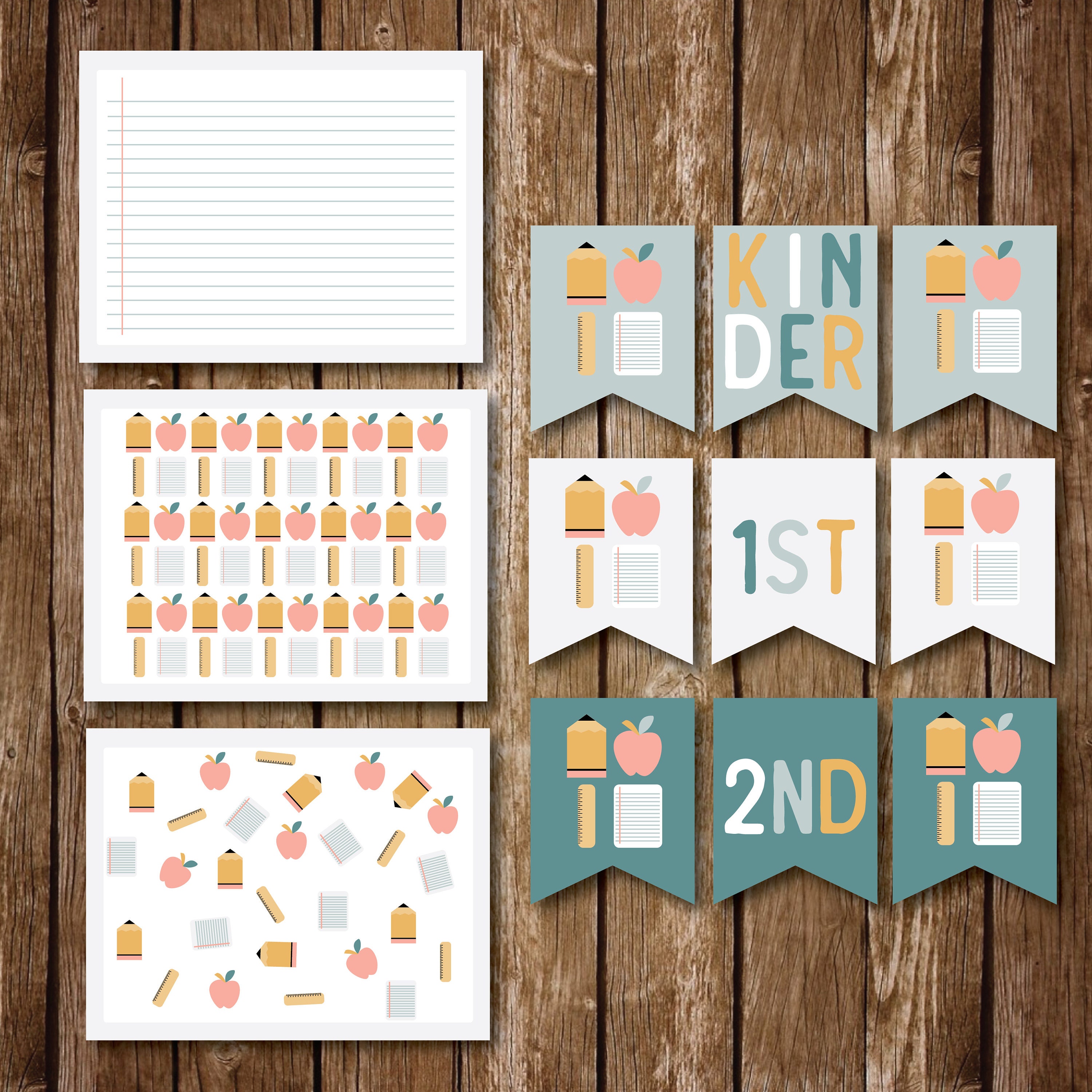 Back to School FAMILY DINNER Banner Placemats Grade | Etsy